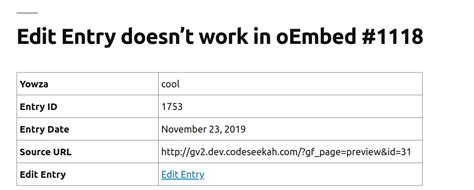 Edit Entry Doesnt Work In Oembed · Issue 1118 · Gravitykit Gravityview · Github