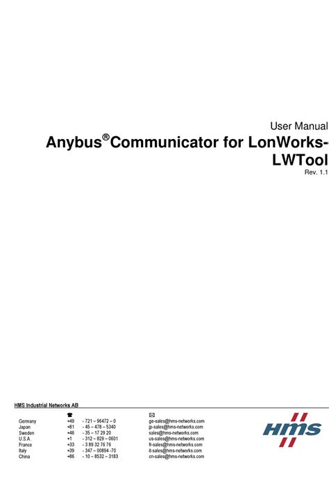 Hms Anybus User Manual Pdf Download Manualslib