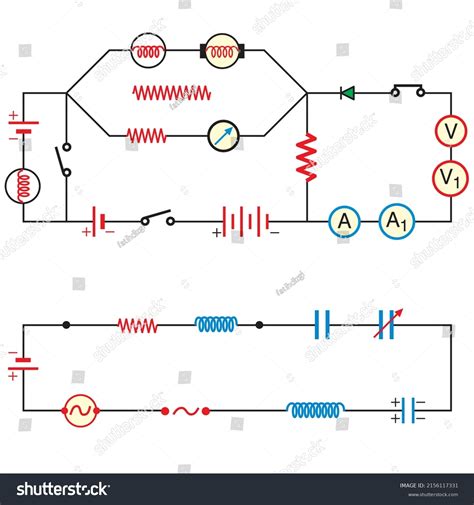 Lamp Resistor Switch Current Volt Stock Vector Royalty Free Shutterstock
