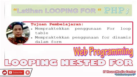 Latihan Looping For Nested For Di Php Youtube