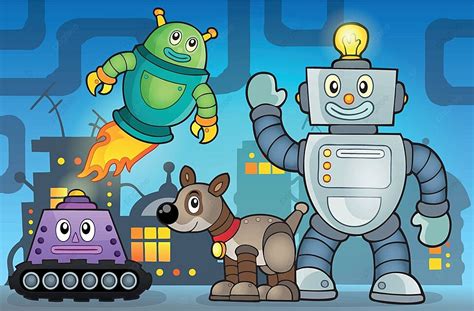 Robot Theme Image 6 Robotics Theme Industrial Vector Robotics Theme