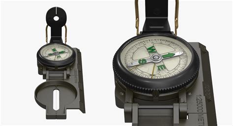 Army Pocket Multifunction Compass 3d Model 39 3ds C4d Fbx Ma