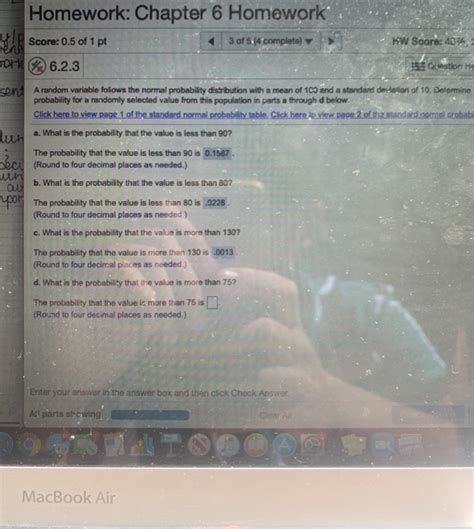 Solved Homework Chapter 6 Homework Score 0 5 Of 1 Pt 3 Of