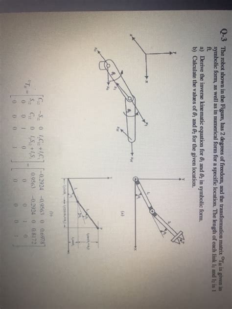 Solved Q The Robot Shown In The Figure Has Degrees Of Chegg