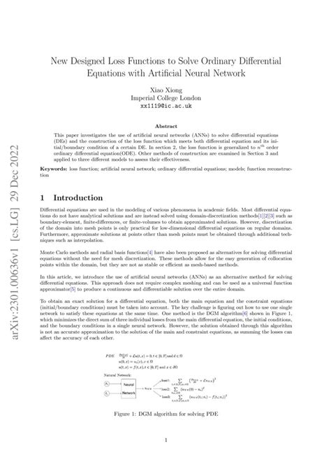 new designed loss functions to solve ordinary differential equations