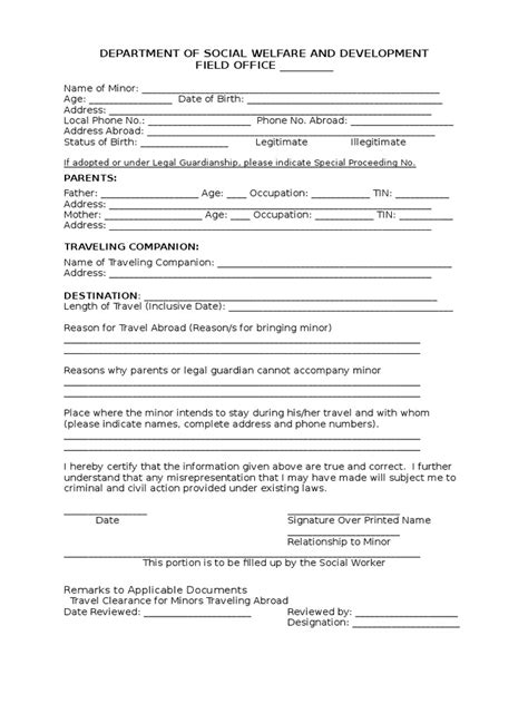 Tc Application Form Pdf Legal Guardian Human Rights