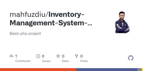 GitHub Mahfuzdiu Inventory Management System PHP Basic Php Project