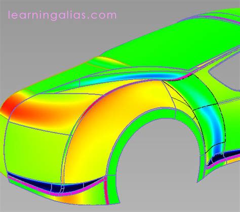 autodesk alias class a surfaces curvature evaluation cad learning alias diploma courses