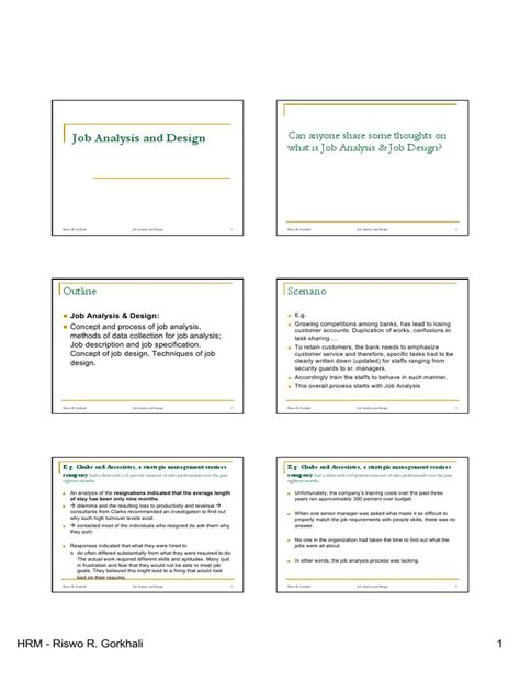 31 Job Analysis Design Summarized Download Free Pdf Human Resource Management Information