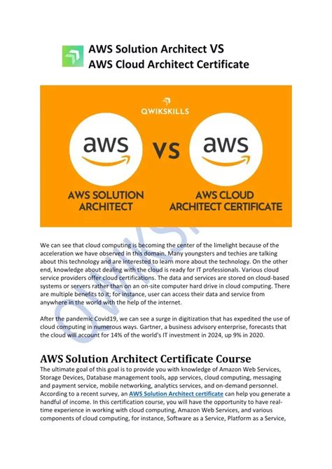Ppt Aws Solution Architect Vs 21pdf Powerpoint Presentation Free Download Id 12054233