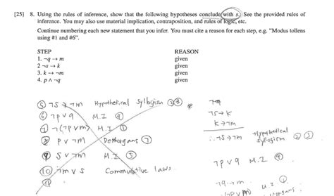 solved [25 8 using the rules of inference show that the
