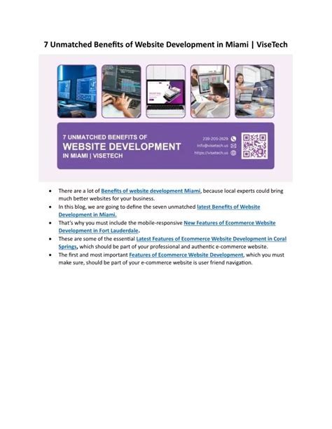 ppt 7 unmatched benefits of website development in miami powerpoint presentation id 13523405