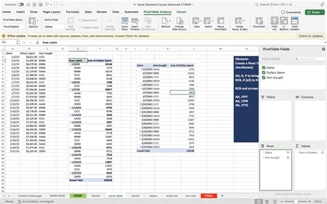 Help Itemize And Show All Dates On Pivot Table Rexcel