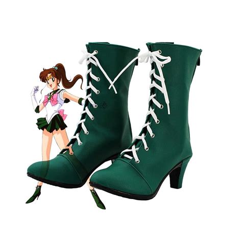 Anime Sailor Moon Sailor Jupiter Makoto Kino Cosplay Boots Speed Cosplay