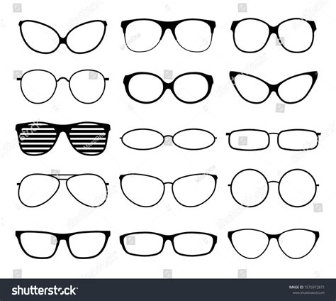 Hipster Glasses Frames Vector