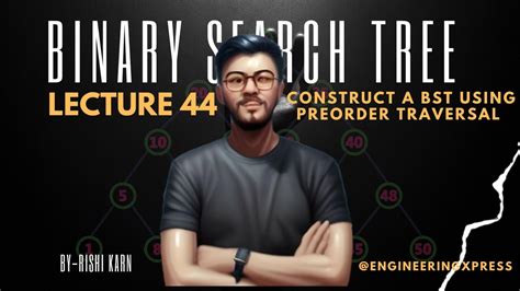 Construct A Binary Search Tree Using Preorder Traversal Bst Data Structure And Algorithm