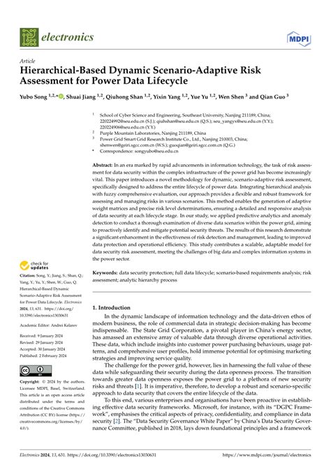 Pdf Hierarchical Based Dynamic Scenario Adaptive Risk Assessment For