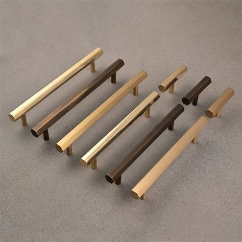 Solid Brass Hexagonal Cabinet Handles Yester Home
