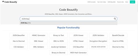 Online Code Beautifiers Minifiers And Converters For Json Xml Html Js Css Java C Sql