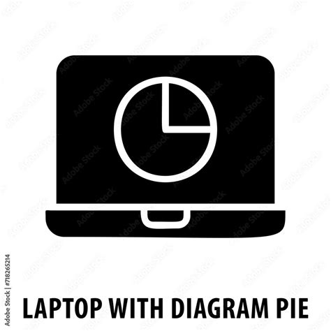 Laptop With Diagram Pie Data Analysis Laptop Pie Chart Laptop Icon