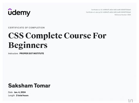 Saksham Tomar On Linkedin Newachievement Beginner Css Udemy