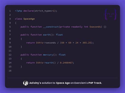 Asfolnys Solution For Space Age In Php On Exercism