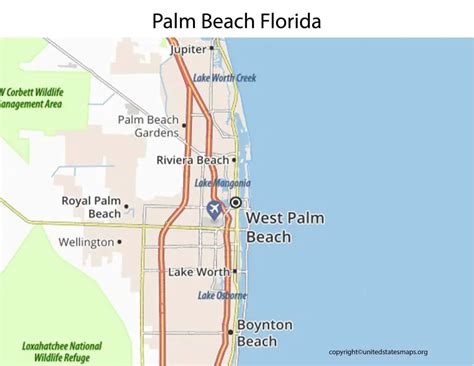Palm Beach Florida Map Map Of West Palm Beach Florida
