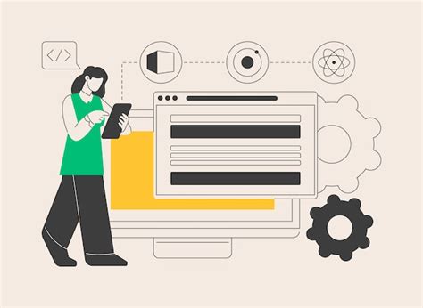 Premium Vector Crossplatform Frameworks Abstract Concept Vector Illustration