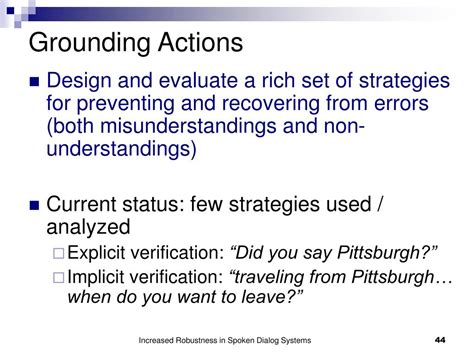 Ppt Increased Robustness In Spoken Dialog Systems Powerpoint