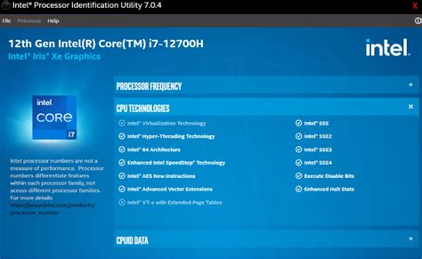 Overview Of The Intel Processor Identification Utility