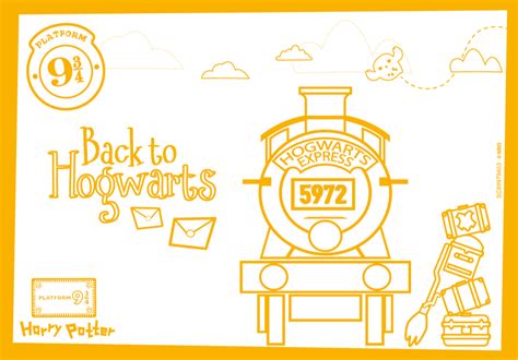 Harry Potter Train Colouring