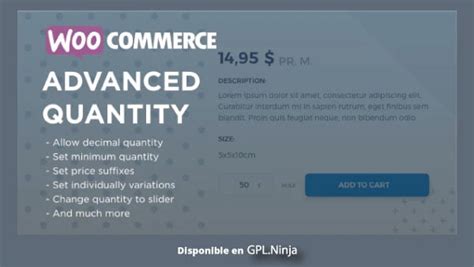WooCommerce Advanced Quantity GPL Ninja