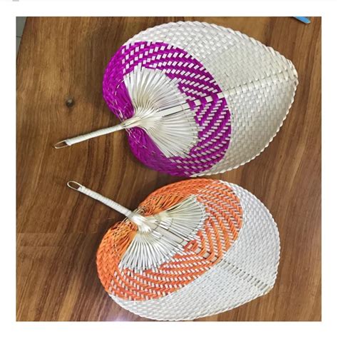 Hand Fan Bamboo Vietnamese Handicraft With Multicolors