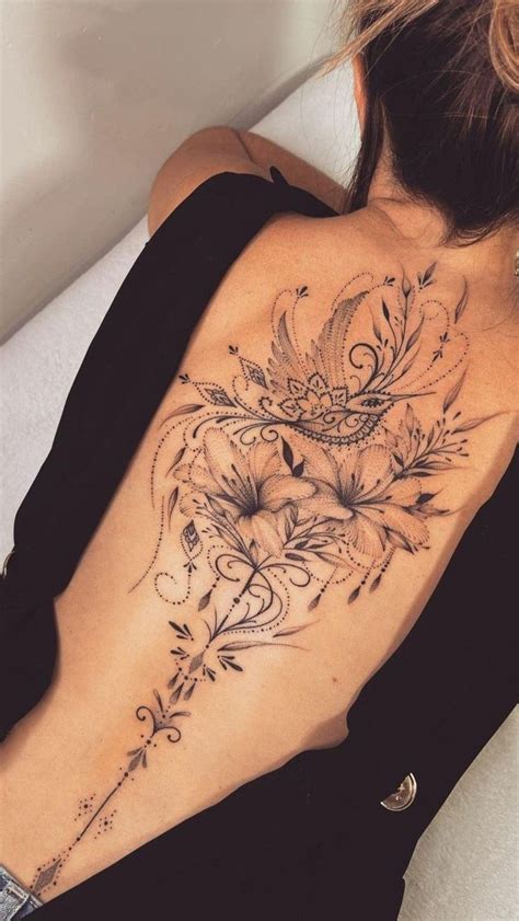 Flower And Butterfly Hip Tattoo Back Tattoo Women Flower Butterflies