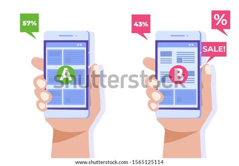 Ab Comparison Split Testing Concept Vector Stock Vector Royalty Free