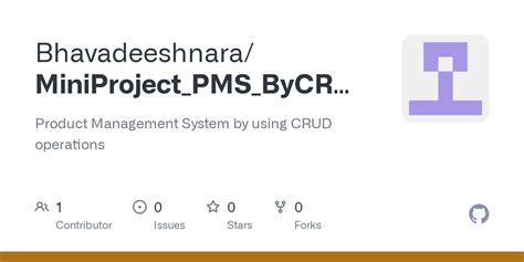 Github Bhavadeeshnaraminiprojectpmsbycrudoperations Product Management System By Using