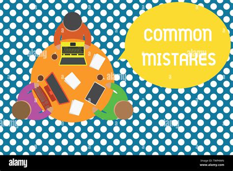 Conceptual Hand Writing Showing Common Mistakes Concept Meaning