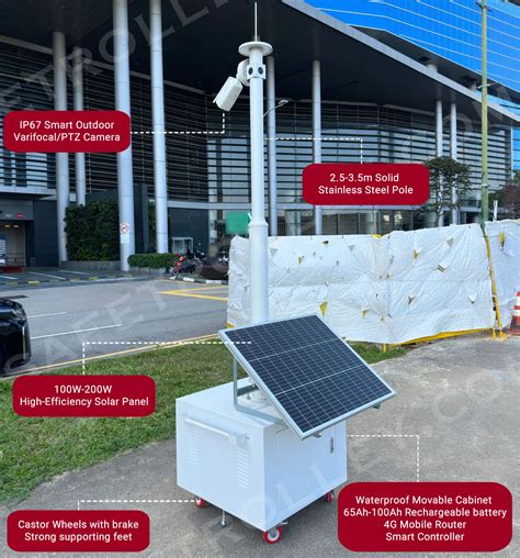 Solar Powered Cctv Solution Safetrolley