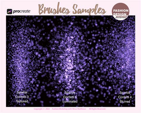 Sparkle Confetti Procreate Brushes Shiny Fashion Glitter Brushes