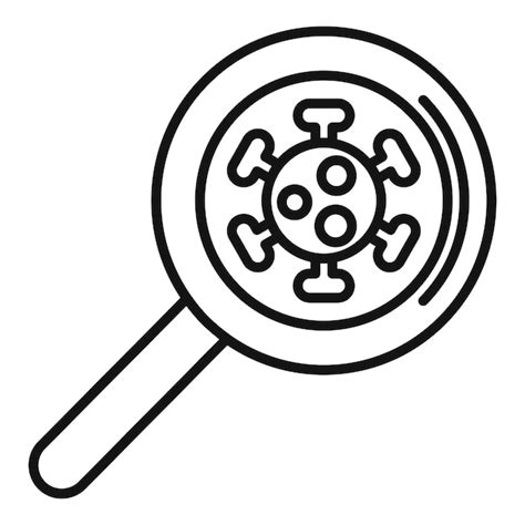 Premium Vector Magnifying Glass Analyzing Virus Icon