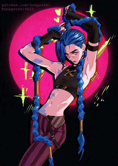 Jinx And Arcane Jinx League Of Legends And 1 More Drawn By Snegovski