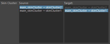 Manage Multiple skin clusters