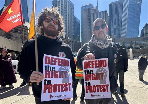 Hundreds Gather In Downtown Toronto To Protest Against Bubble Zone