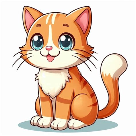 Ilustración De Dibujos Animados Vectoriales De Gatos Vector Premium