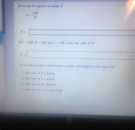 Solved Rearrange The Equation To Isolate X X IC D Chegg Com