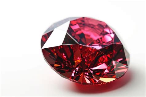 Premium Photo Round Cut Isolated Ruby Gem Stone