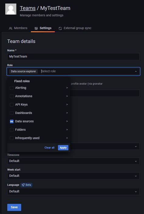 Adding New Roles To A Team Using Api Configuration Grafana Labs