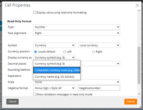 decimal to comma separated currency value support center