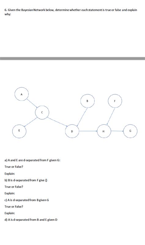 solved 6 given the bayesian network below determine