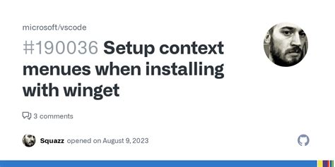 Setup Context Menues When Installing With Winget Issue Microsoft Vscode GitHub